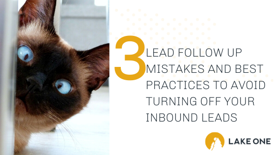 Lead Follow Up - 3 ways you'll turn off your leads - Lake One